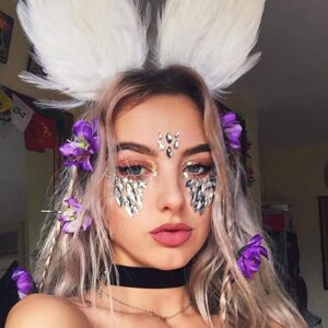 Women Mermaid Face Jewels Stickers Glitter Gems Rhinestones For Makeup 3D Eye Tattoo Festival Accessories Halloween Bindi Body Temporary