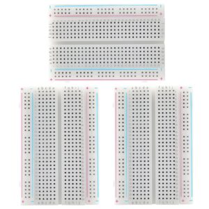 3 pack 400 tie-points solderless breadboard electronic for beginners, arduino prototyping shield distribution raspberry pi esp, 3 piece