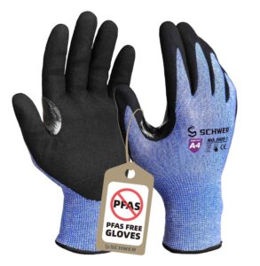 schwer air-skin cut resistant gloves ar3900 with extreme lightweight & thin, ansi a4 wire metal gloves for refined work, touch-screen, fiberglass-free, 3d-comfort fit, breathable, pfas free, 1 pair,s