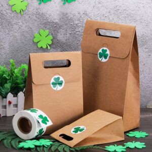 St. Patrick's Day Shamrock Sticker 500 Pcs , Green Day Roll Stickers Clover Seal Decals for St. Patrick's Day Party Decorations and Crafts Supplies.