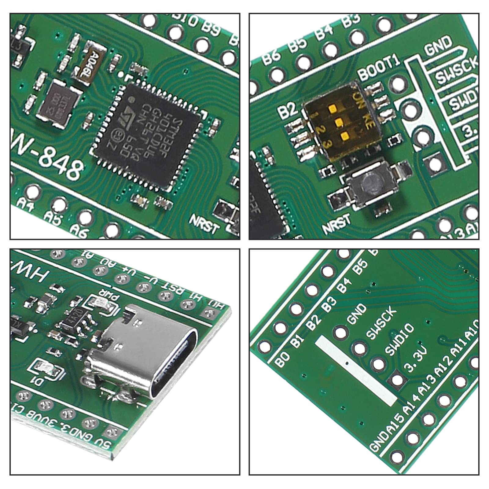 AITIAO 4Pcs STM32F401 Development Board STM32F401CCU6 STM32F4 Development Board Learning Board