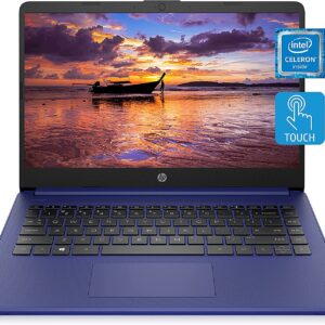 HP Stream 14inch HD Touchscreen Display, Intel Celeron N4020 Dual-Core Processor, 4GB DDR4 Memory, 128GB Storage(64GB eMMC+64GB Card),Webcam,1-Year Microsoft 365, Win10, Indigo Blue, TGCD Bundle