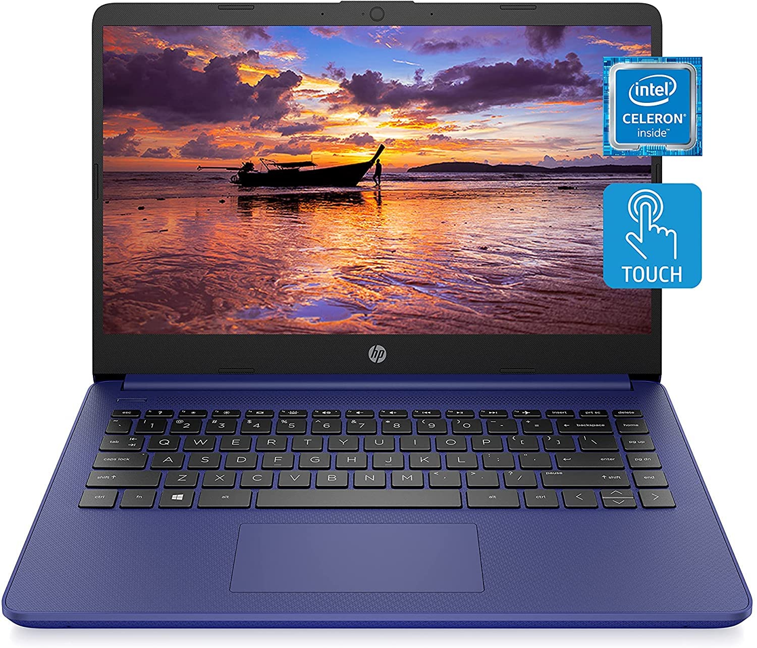 HP Stream 14inch HD Touchscreen Display, Intel Celeron N4020 Dual-Core Processor, 4GB DDR4 Memory, 128GB Storage(64GB eMMC+64GB Card),Webcam,1-Year Microsoft 365, Win10, Indigo Blue, TGCD Bundle