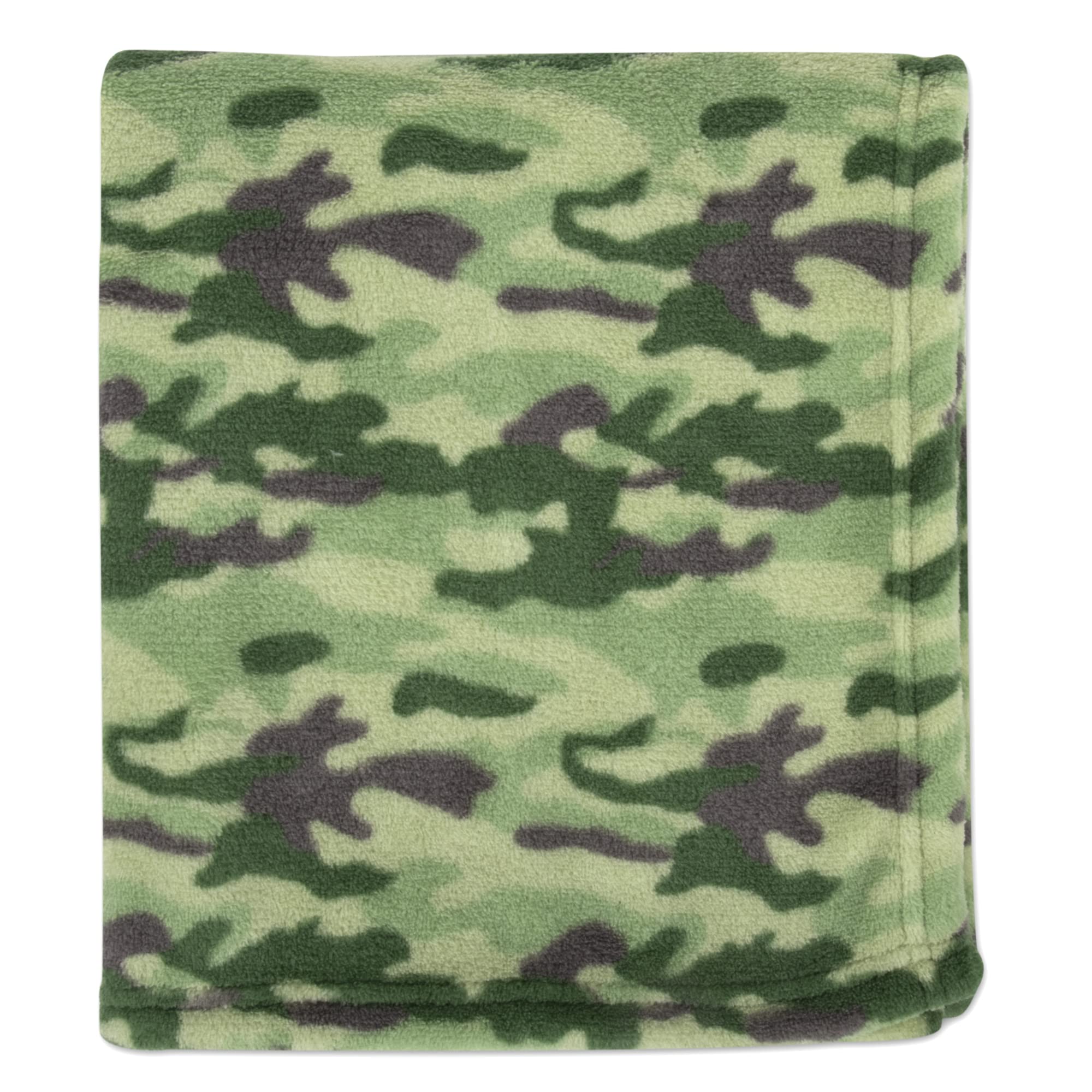 Baby Nursery Essentials Plush Fleece Throw and Receiving Baby Blankets 30x40 Baby Blankets for Boys or Girls (Dancing Dinos & Cool Camo)