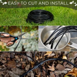 100feet 1/4 inch Black Flexible PVC Micro Tubing For Bubbler Sprinkle Irrigation