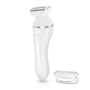 mhsy electric razor for women, 3 in 1 womens shaver for pubic hair, wet dry hair removal cordless bikini trimmer for legs underarms and bikini line painless usb rechargeable lady body shaver