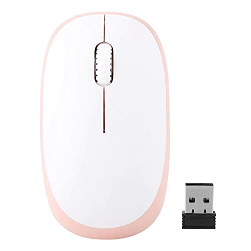 Wireless Keyboard Mouse Set, Mechanical Feel Comfortable Typing Wireless Gaming Keyboard Mouse Combo 104 Keys with No Delay for PC Laptop Tablet Desktop 2.4GHz(粉色)