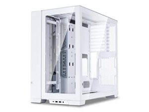 lian-li o11 dynamic evo atx mid tower tempered glass computer case, white