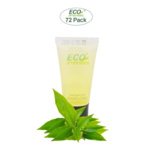 ECO Amenities Pack of 72 Hotel Shampoo Bulk in Travel Size Individually Wrapped 0.75oz Hair Shampoo Mild and Refresh Scent Guest Bathroom Toiletries