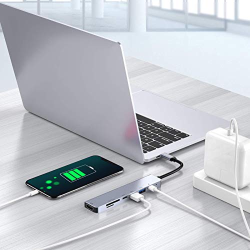 Type‑C Hub Multifunction 7 in 1 USB Docking Station Electronic Adapter 3840 x 2160P/30HZ