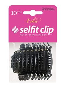 esha selfit clip 10pcs for extensions - natural black