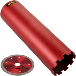 vevor diamond core drill, 5"/127mm diameter core drill bit, 14"/355mm concrete core drill bit, 5/8"-11 thread core bit, dry/wet drill core bits w/a blade, diamond wet coring bit for concrete brick