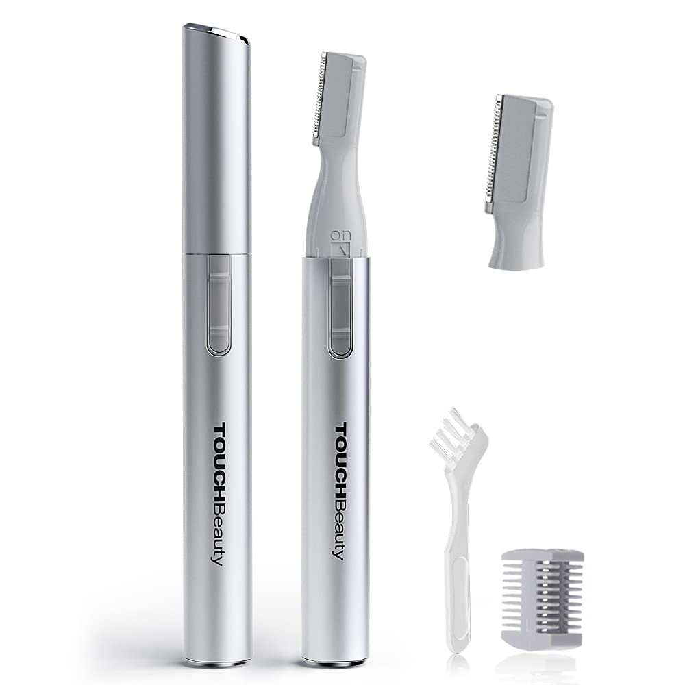 TOUCHBeauty Eyebrow Trimmer: Facial Hair Removal for Women - 2 in 1 Eyebrow Razor and Hair Remover - Painless Epilator for Eyebrow, Lips, Body