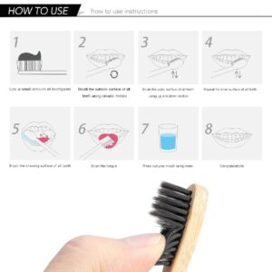 OUTIN Bamboo Toothbrushes for Kids, Childrens Manual Brushes Bulk 10 Packs,3+ Years Organic Oral Tooth Cleaning Toothbrush