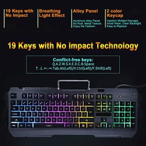 Computer Keyboard, Gaming Keyboard Mechanical Aluminum Alloy Panel Durable with Personalized Mobile Phone for Home