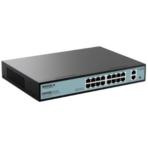 sodola 24 port gigabit poe switch 400w|24 gigabit poe+ ports&2 gigabit sfp uplink, support qos,extend/vlan mode, fanless rackmount, ieee802.3af/at, plug&playgigabit ethernet unmanaged network switch