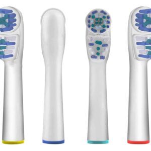 Dual Clean Replacement Brush Heads Compatible with Oral B Electric Toothbrushes, Fits 100 500 1000 2000 3000 5000 6000 7000 and More Models, 8 Pack