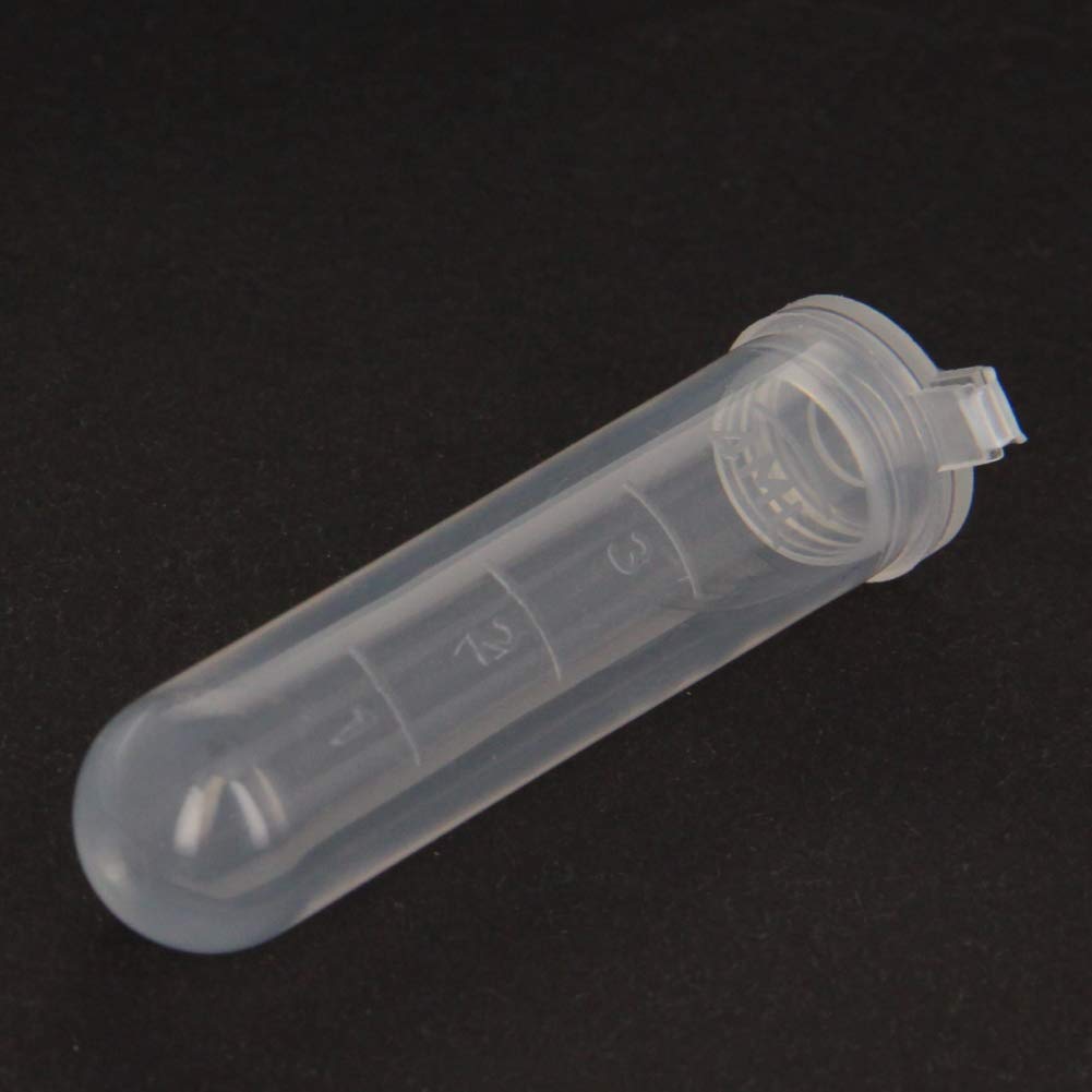 Jutagoss 300 Pcs 4ML Plastic Microcentrifuge Tubes, Plastic Test Vials with Lids Sample Small Bottle Vial Storage for Lab