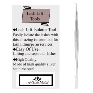 Separation Eye lash Separator Tool Pro Lash Lift Tools and tint Kit Professional Lifting - Lashes Separater Perm Extension Separating Comb Tinting Lifter Eyelashes Seperator Supplies Silver Steel (1 Pieces, Lining On Point)