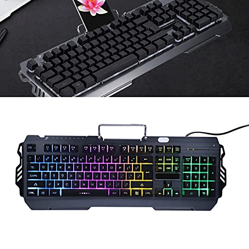 Computer Keyboard, Gaming Keyboard Mechanical Aluminum Alloy Panel Durable with Personalized Mobile Phone for Home