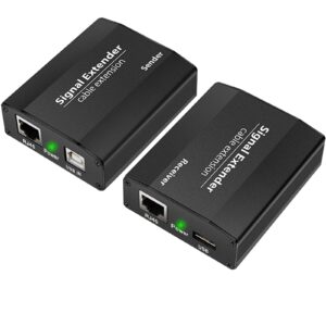 lornceng usb extender over ethernet cat5e/6/7 up to 656ft(200m), usb rj45 extender for keyboard mouse extension, plug and play, hot swap, driver free, support all systems, usb1.1 protocol