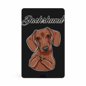 dachshund middle finger gesture flash drive usb 2.0 32g & 64g portable memory stick card for pc/laptop