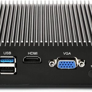 Firewall Micro Appliance,Fanless Mini PC with Intel Celeron J4125 Quad Core,4 Intel I225 Gigabit LAN,VGA/HDMI/USB,AES-NI,Barebone No Ram No SSD