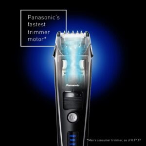 Panasonic Men's Precision Power Beard, Black - Mustache and Hair Trimmer, Cordless Precision Power, Hair Clipper with Comb Attachment and 19 Adjustable Settings, Washable