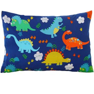 kids pillowcase standard size pillowcase boys dinosaur - cartoon reversible pillowcase for children 20 x 30 inch - double sided - 1 piece kids bedding pillowcase by uomny