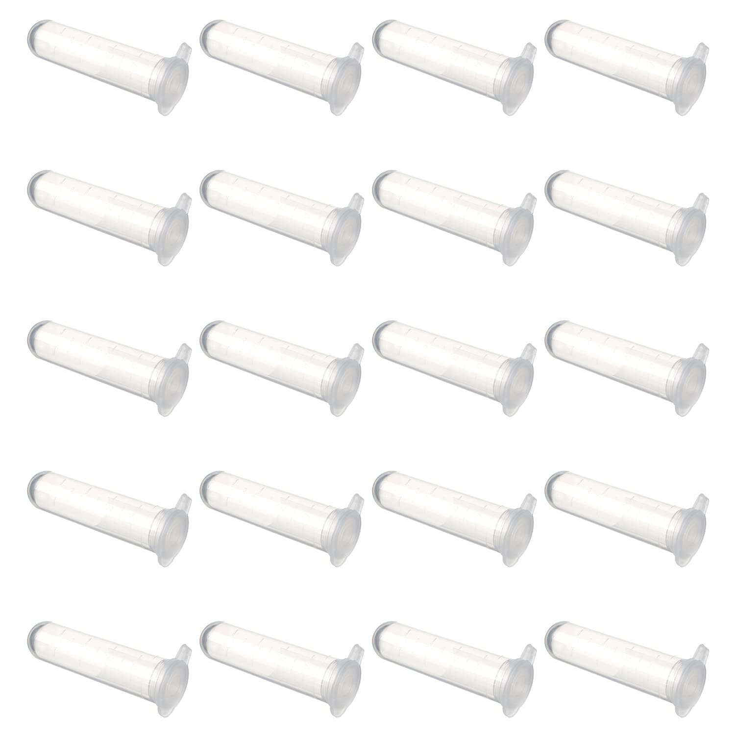 Jutagoss 300 Pcs 4ML Plastic Microcentrifuge Tubes, Plastic Test Vials with Lids Sample Small Bottle Vial Storage for Lab