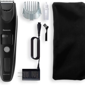 Panasonic Men's Precision Power Beard, Black - Mustache and Hair Trimmer, Cordless Precision Power, Hair Clipper with Comb Attachment and 19 Adjustable Settings, Washable