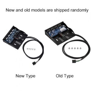 USB HUB Front Panel with 4 USB2.0 Ports, 3.5 Inch Multport Panel Floppy Bay 9 Pin to 4 Interface USB 2.0 HUB, DIY Computer Expansion Board, Replacement PC Parts for Desktop