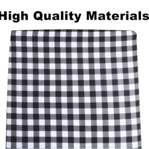 4 Pack Buffalo Check Plaid Neutral Unisex Fitted Baby Crib Sheets Set for Baby Boys or Girls (Black)