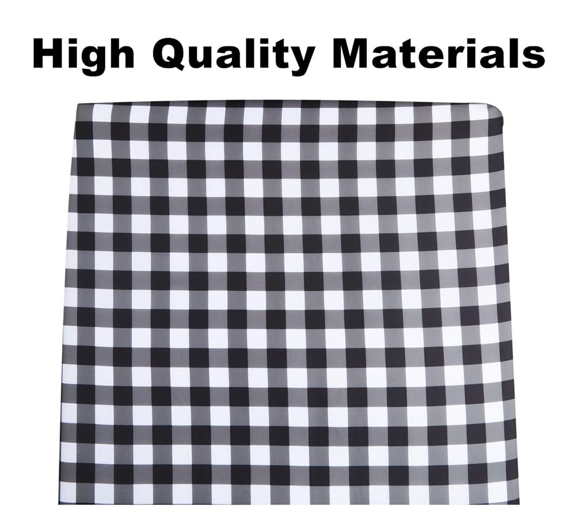 4 Pack Buffalo Check Plaid Neutral Unisex Fitted Baby Crib Sheets Set for Baby Boys or Girls (Black)