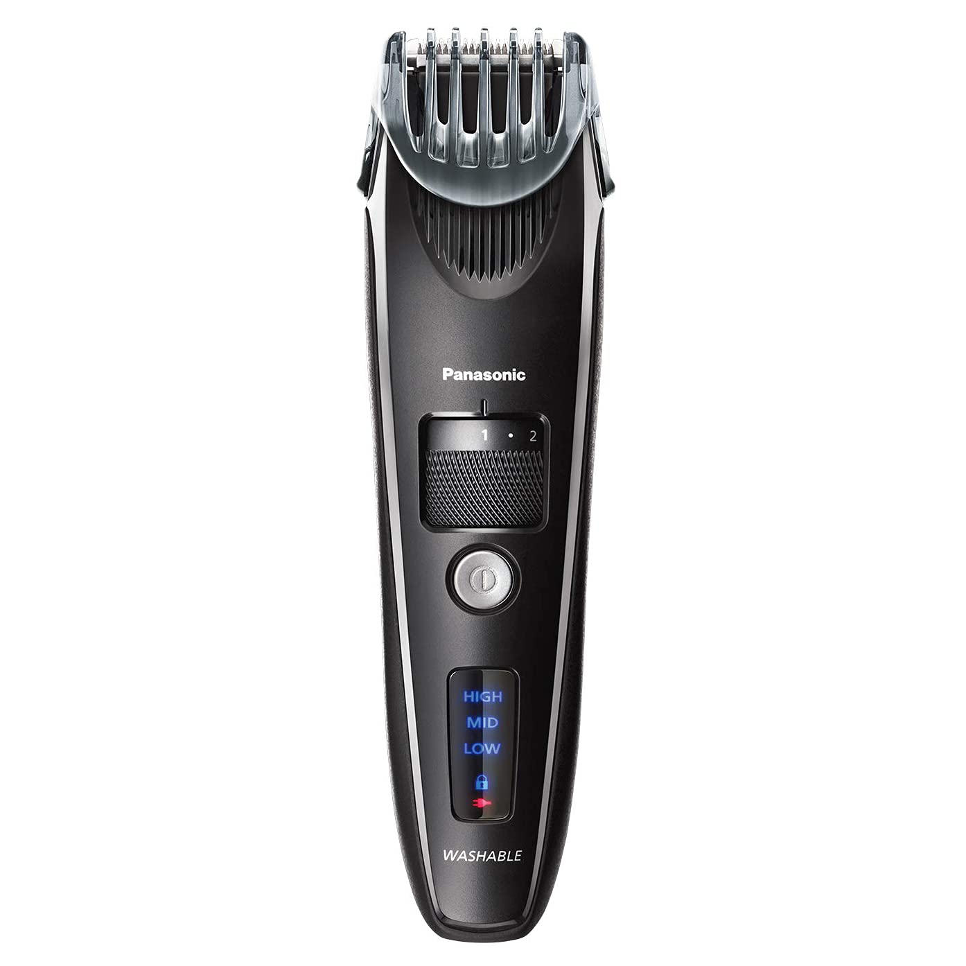 Panasonic Men's Precision Power Beard, Black - Mustache and Hair Trimmer, Cordless Precision Power, Hair Clipper with Comb Attachment and 19 Adjustable Settings, Washable