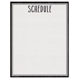 teacher created resources modern farmhouse schedule write-on/wipe-off chart, 17" x 22"