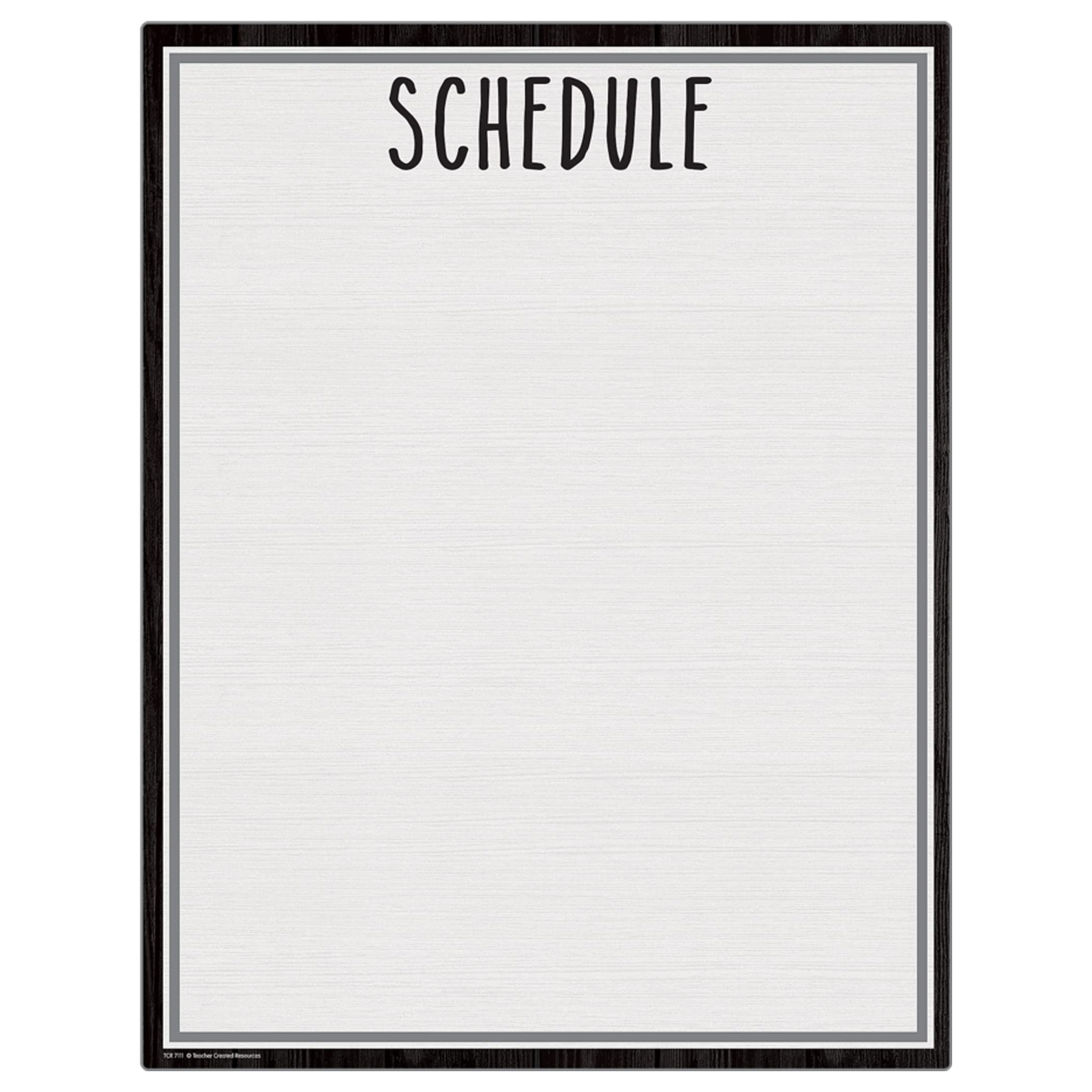 Teacher Created Resources Modern Farmhouse Schedule Write-On/Wipe-Off Chart, 17" x 22"