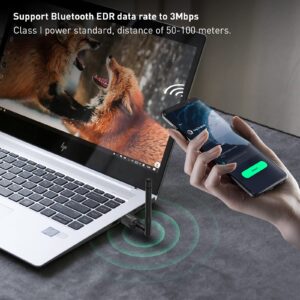 EDUP USB Bluetooth 5.1 Adapter Long Range for PC High Gain for Desktop Laptop Bluetooth Dongle EDR Wireless Receiver Transfer for Mouse, Keyboard,Speakers,Windows 11/10/8/8.1/7