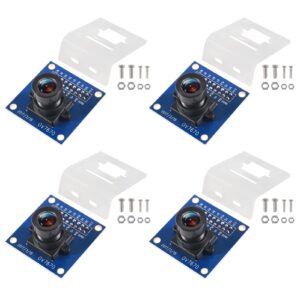 AITIAO 4Pcs OV7670 Camera Module OV7670 640x480 0.3Mega 300KP VGA CMOS Camera Module I2C Lens CMOS 640X480 SCCB Compatible W/ I2C Interface for ARM FPGA