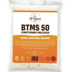 33rd parallel | btms 50 (2 oz) conditioning emulsifier | 100% natural plant derived | behentrimonium methosulfate cetearyl alcohol emulsifying conditioner | product of usa (2 ounces)