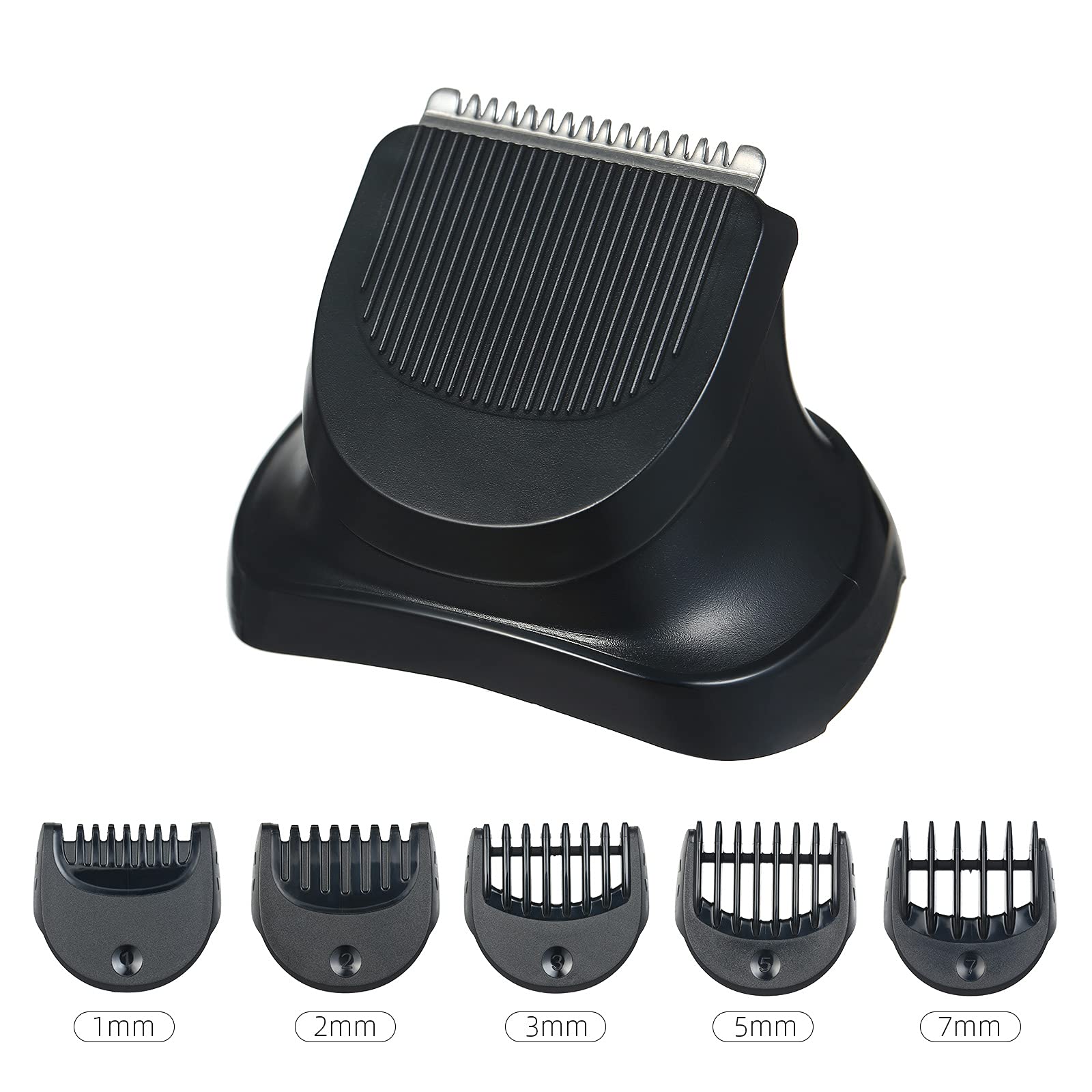 Daseey Electric Shaver Head Replacement for Braun Series 3 & 5 Beard Trimmer with 5 Limit Combs Shaver Head Razor Blade