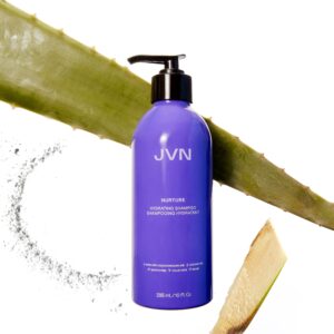 JVN Nurture Hydrating Shampoo, Moisturizing Shampoo for All Hair Types, Detangles & Softens Hair, Made with Clean Hemisqualane (10 Fl Oz)