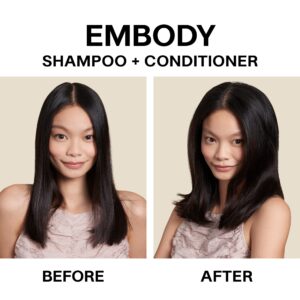 JVN Embody Volumizing Shampoo, Clean, Volume-Boosting Shampoo for All Hair Types, Clarifying, Adds Fullness and Restores Shine, Sulfate-Free, 10 Fluid Ounces