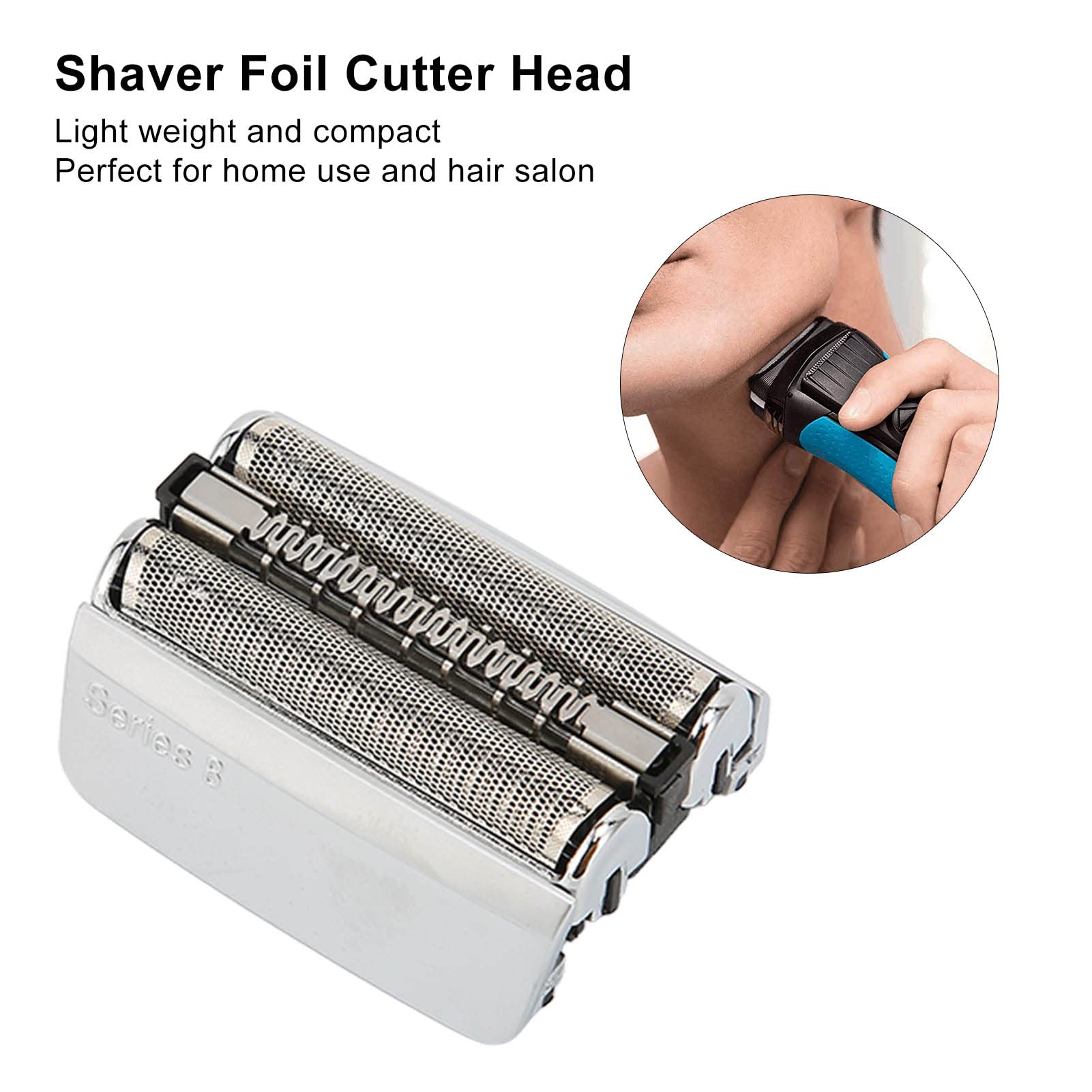 Shaver Replacement Part, Shaver Foil Head Electric Razor Replacement Cutter Head Accessory Fit for Braun Series 8 8325s 8330s