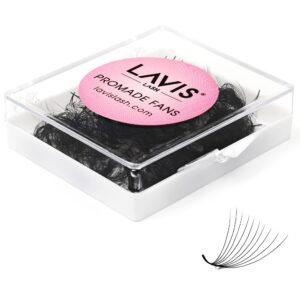 lavislash 500 promade fans eyelash extension | handmade loose volume lash | mutiple options 3d-8d/10d/12d/14d/16d fans | 0.03/0.05/0.07mm thickness | c/cc/d curl | 8-16mm length(10d-0.03-d-12mm)