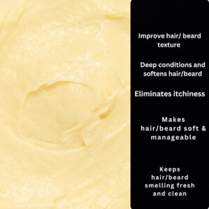 BAHAWAT Hair & Beard Butter for Men Leave-in Conditioner - Oud & Sandalwood - Strengthen, Soften & Moisturize – Organic, Natural Ingredients | The Best Beard Butter - 2 oz