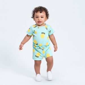 Gerber Baby Girl's Toddler 3-Pack Pull-On Knit Shorts, Yellow Lemons, 12 Months