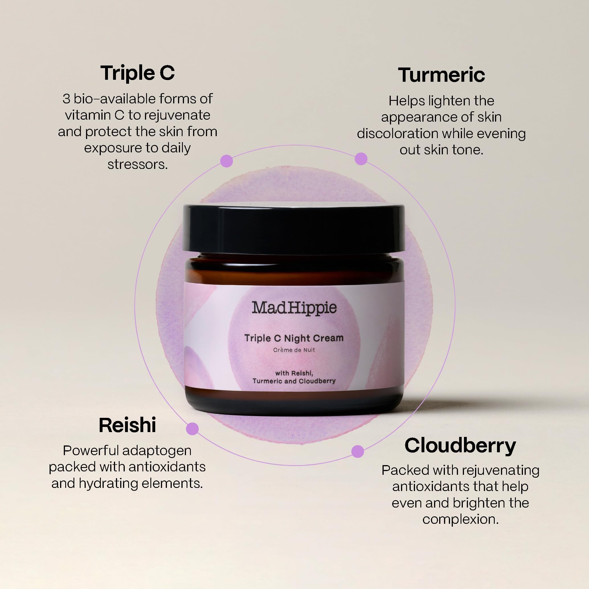 Mad Hippie Skin Brightening Kit, Daily Skincare Routine with Triple C Night Cream, AHA Exfoliating Peel, and Vitamin C Serum