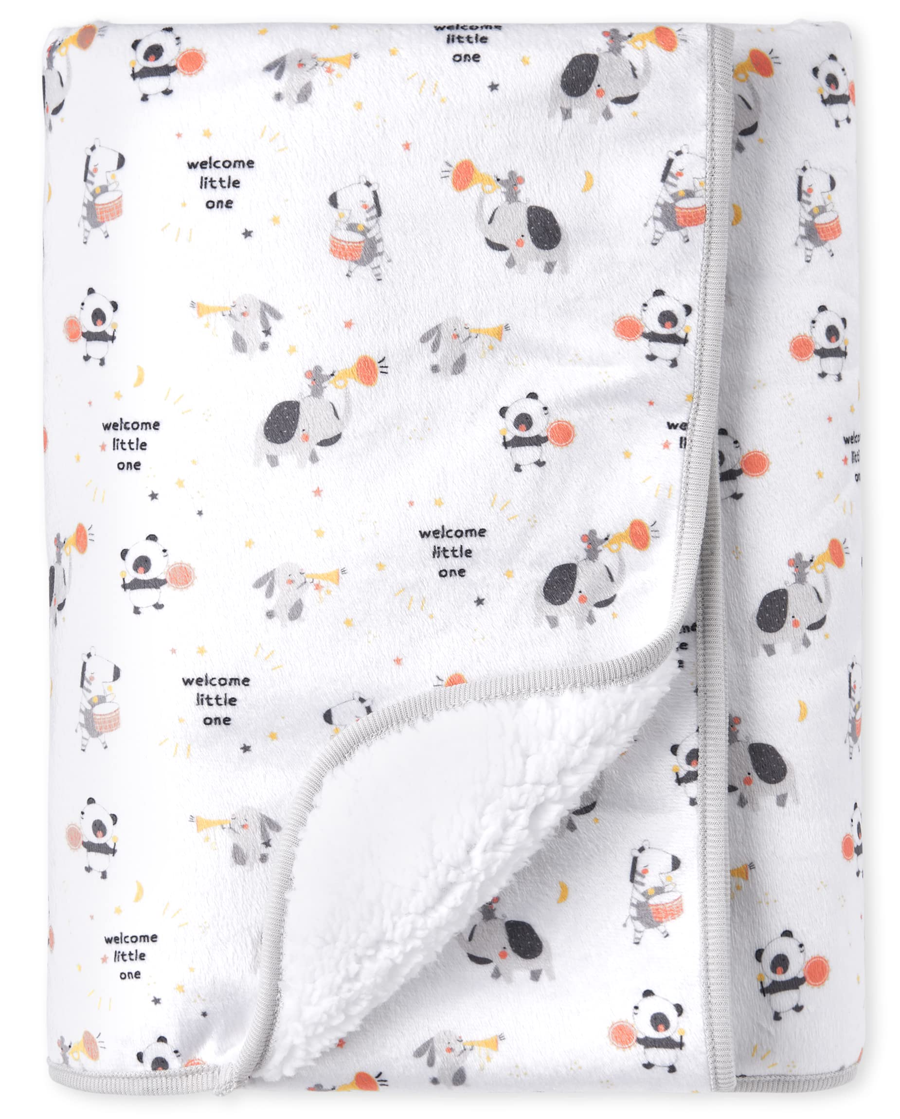 The Children's Place Unisex Baby Cozy Blanket, Shell, No Size