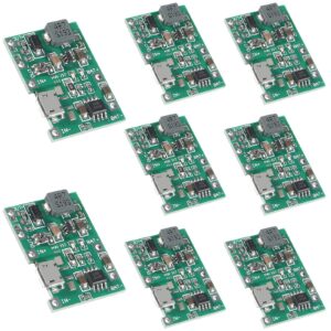 aitiao 8pcs 2a usb 18650 lithium li-ion battery charger module adjustable boost module dc-dc 3.7v to 5v 9v 12v step up boost module tp4056 diy kit parts